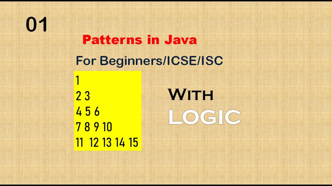 Patterns in Java - 01 | Nested for loop in Java | For Beginners/ICSE/ISC | Computer Wallah