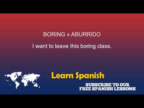 Boring in Spanish