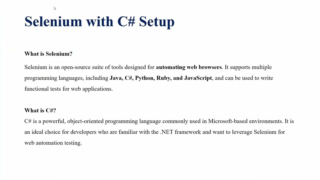 Automation Testing | Selenium C# | - Set Up in Visual Studio