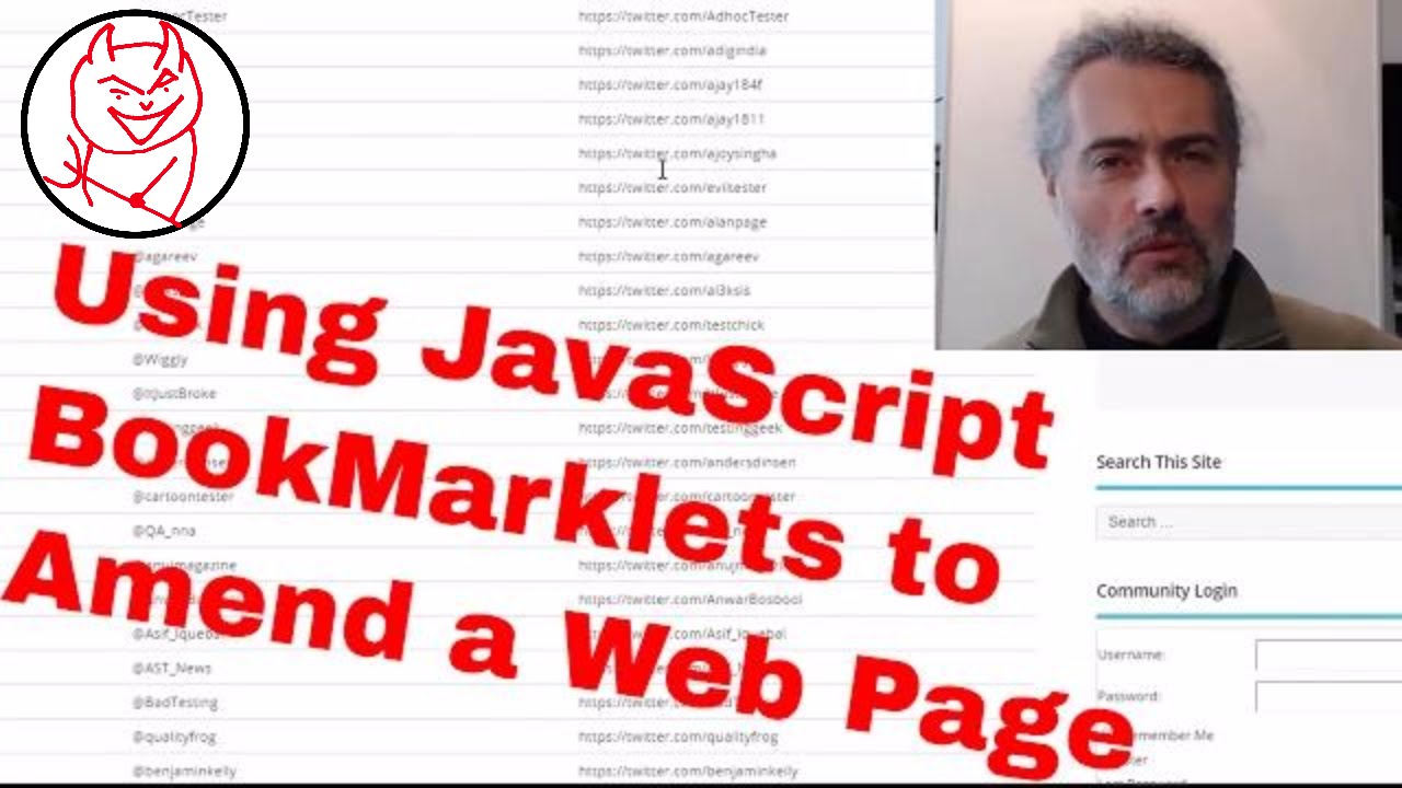 JavaScript Bookmarklets Tutorial - How to create bookmarklet, amend DOM to add HTML links to page