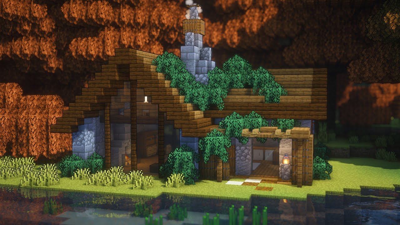 minecraft: how to Build a Modern Cabin | Tutorial - Minecraft Builders