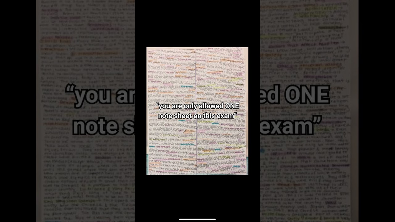 Does your professor allow cheat sheets?👀 #college #finalexam #finalexams #cheatsheet #cheating