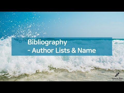 SNU EndNote Style Guide 18. Bibliography - Author Lists & Name