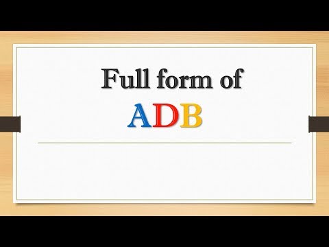 Full Form of ADB || Did You Know?