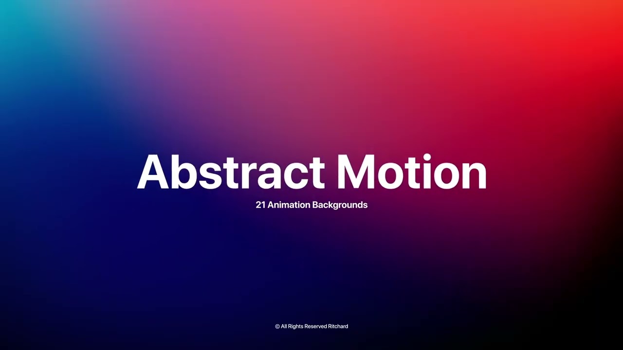 Gradient Backgrounds - Elements | After Effect Template