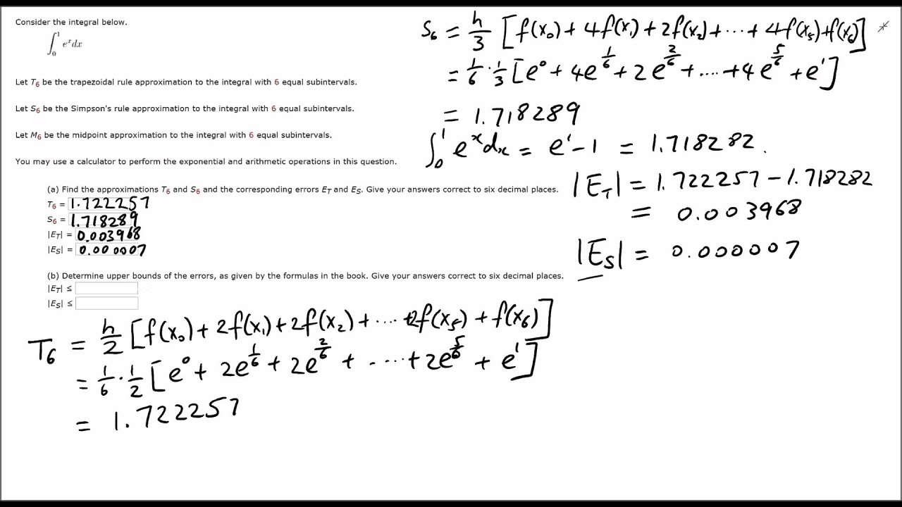 Math1014 15S2 Tutorial1 Integral Approximation