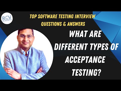 What are different types of Acceptance Testing | Software Testing Interview Questions
