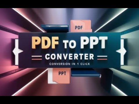 How to convert pdf to ppt