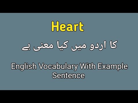 Heart ka Urdu mein Kia Matlab HOTA hai | heart meaning in Urdu/Hindi|with example sentence