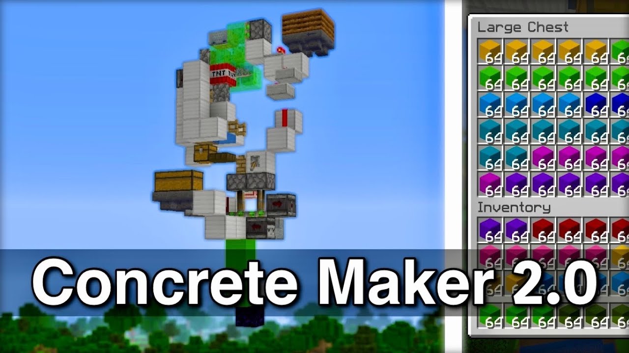 Easy Reliable Concrete Maker Tutorial 1.16+