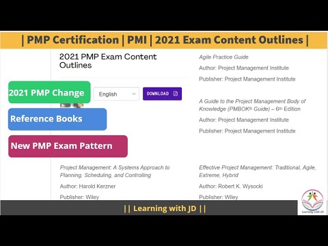 PMP & CAPM Exam Tips | 2021 PMP Exam Content Outlines | Learning with JD
