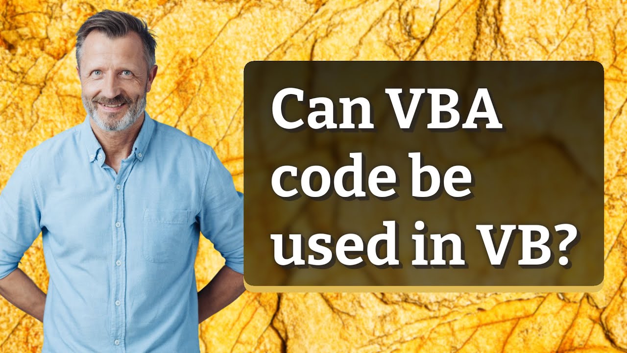 Can VBA code be used in VB?