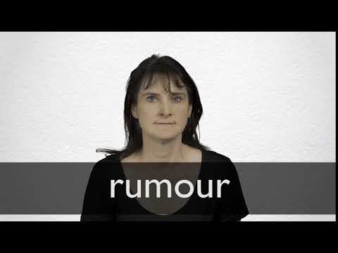 'RUMOUR' 的 简体中文 Translation | 柯林斯 英语 - 汉语词典