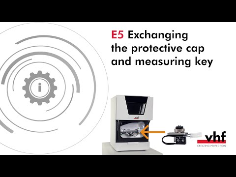 E5 – Exchanging the protective cap and measuring key