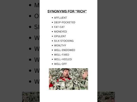 Other ways to say rich #synonyms #english #shortvideo #shorts #shortvideo
