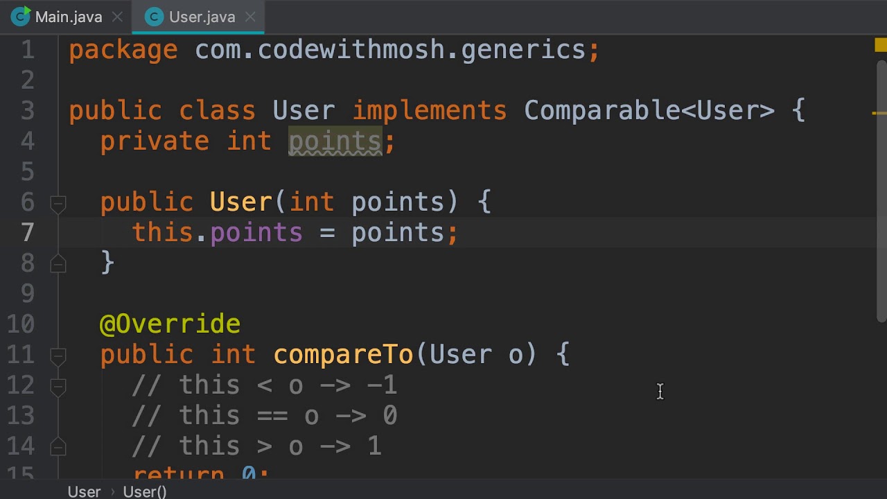 141  Comparable Interface