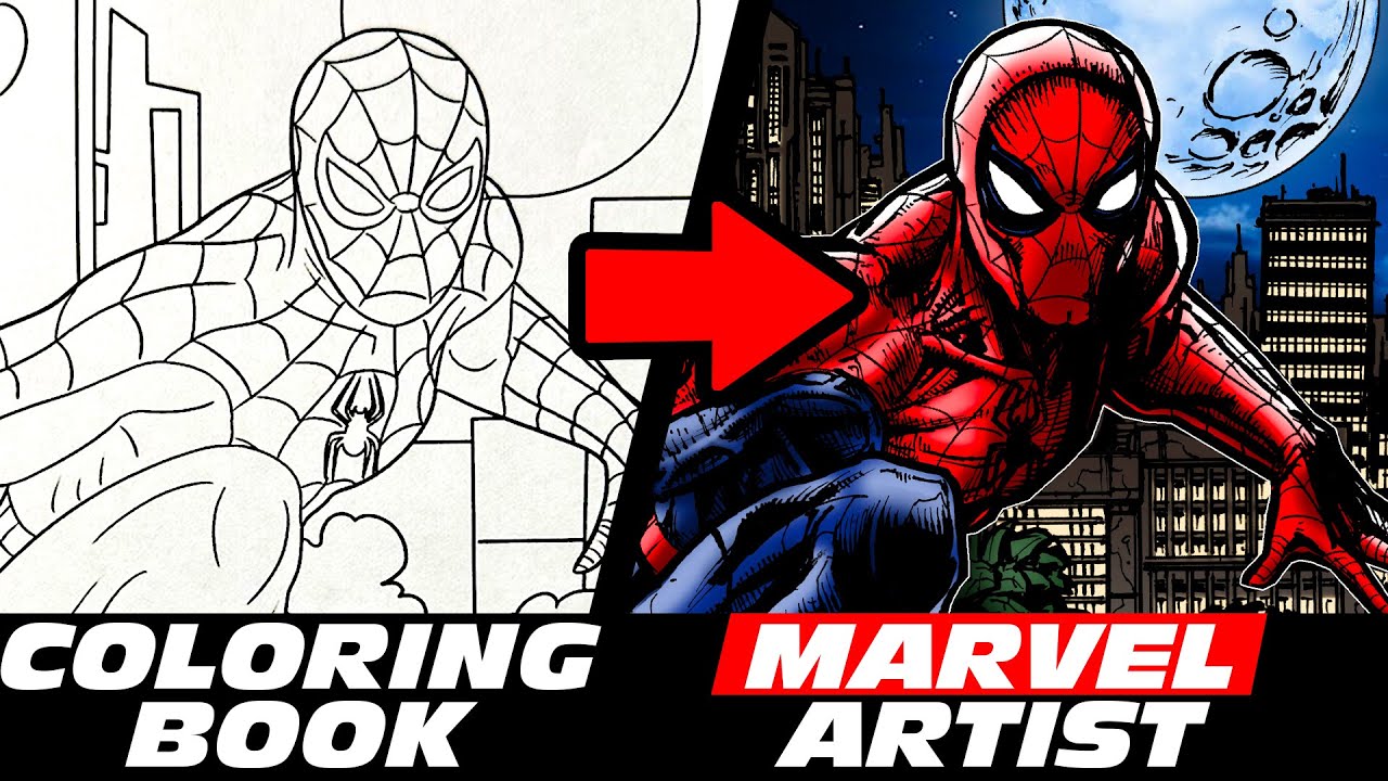 MARVEL ARTIST Colors a CHILDREN'S COLORING BOOK?  SPIDER-MAN EDITION!