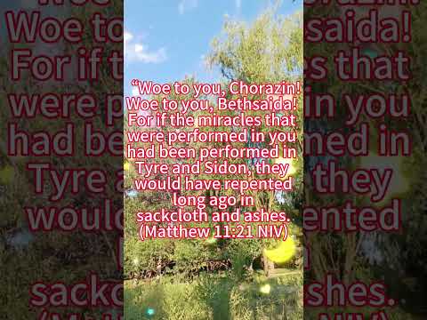 Woe to you Chorazin woe to you Bethsaida