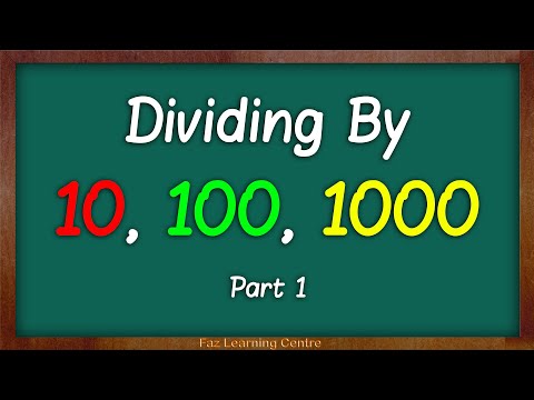 Dividing By 10 100 And 1000 Part 1 || Maths Made Easy