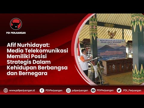 Media Telekomunikasi Memiliki Posisi Strategis Dalam Kehidupan Berbangsa dan Bernegara