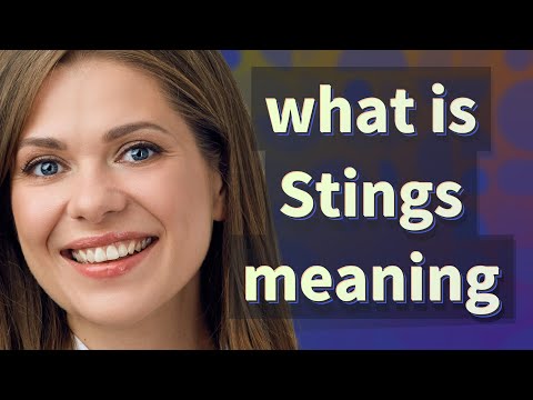 Stings | meaning of Stings