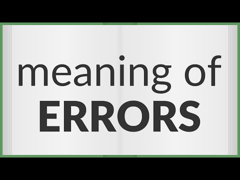 Errors | meaning of Errors