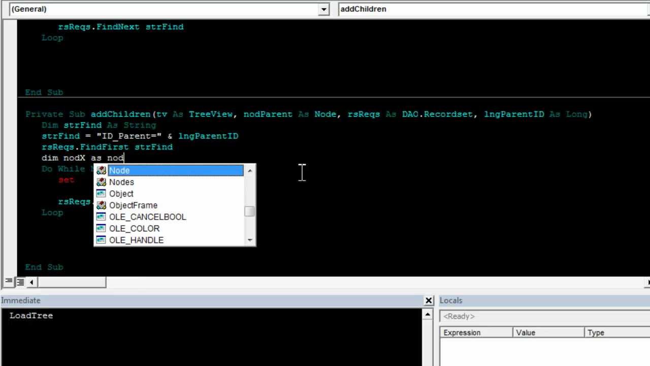 Treeview in MS Access: Part 1 - The basics, loading information into the treeview