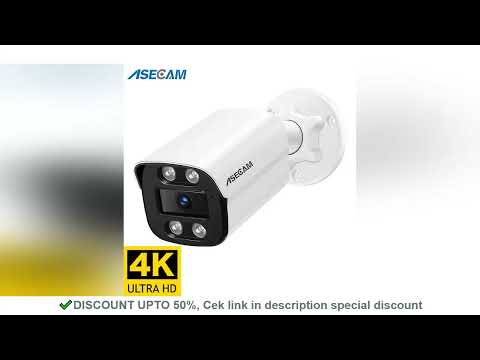 HOT New 4K 8MP IP Camera Audio Outdoor POE H.265 Onvif Metal Bullet Home Color Night Vision Surveill