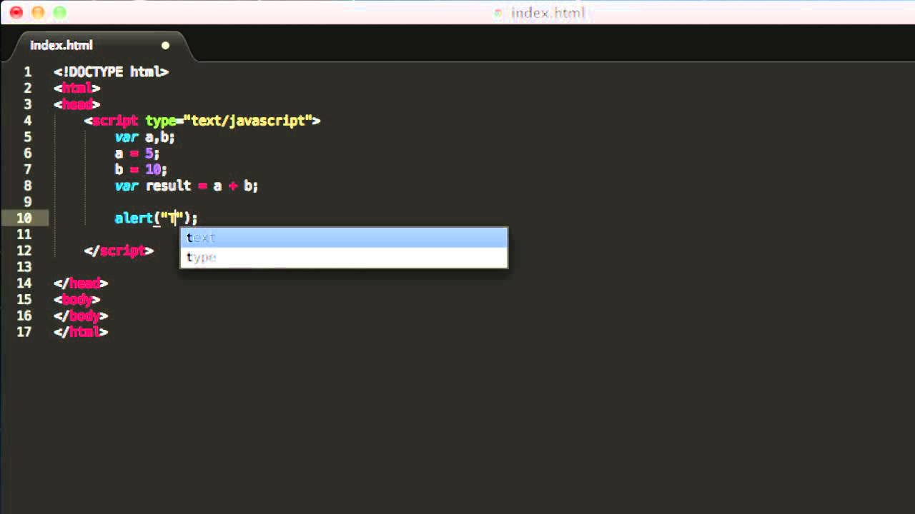 Javascript Tutorial - basic math operations with variables