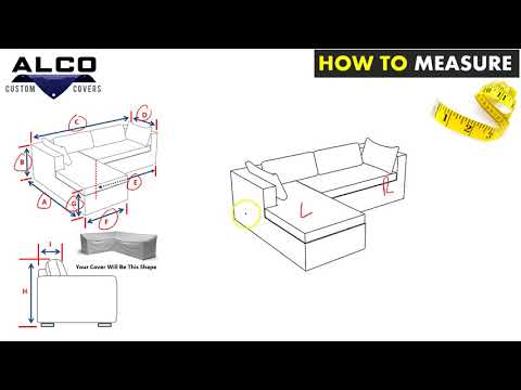 How to Measure For A Outdoor L-Shaped Sofa Covers – Style 4