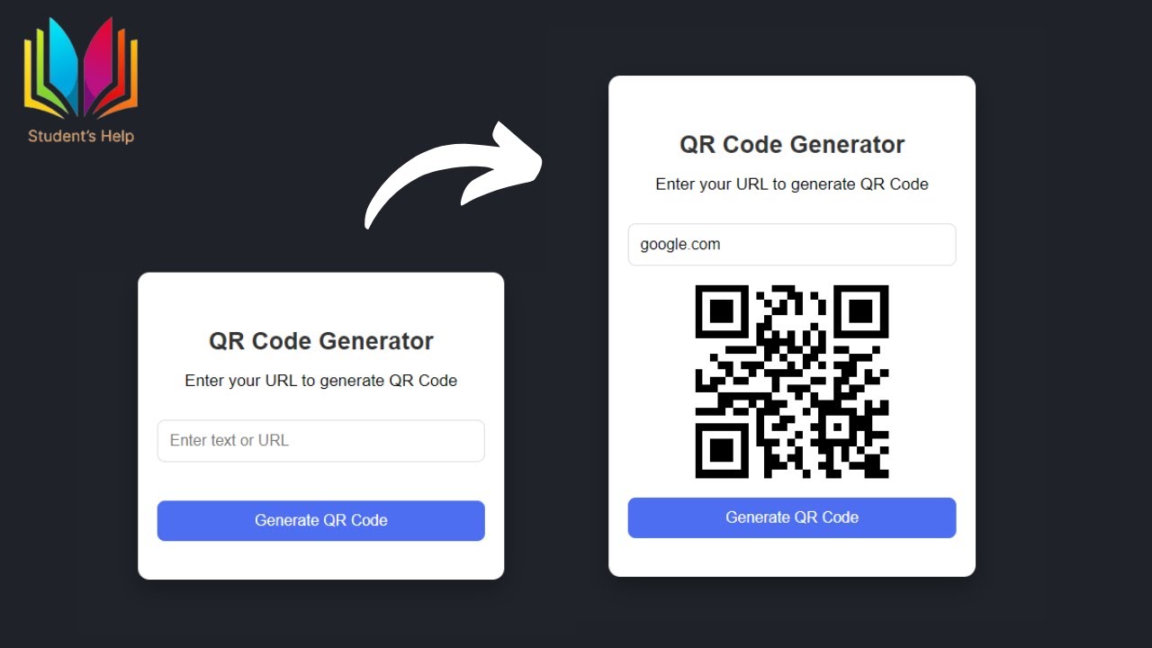 How to create QR Code Generator using HTML CSS & JS || QR Code Generator in JavaScript