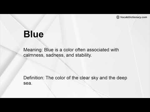 Blue Meaning