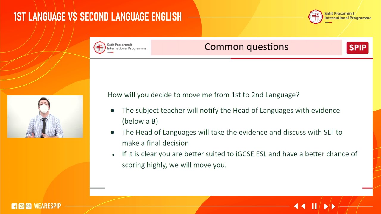 First Language vs Second Language English
