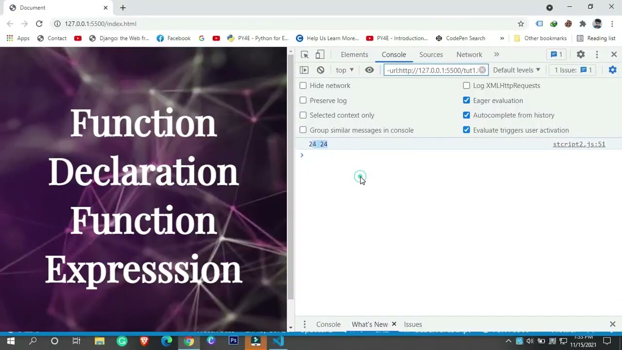 JavaScript tutorials in Hindi #17, function declaration vs function expression