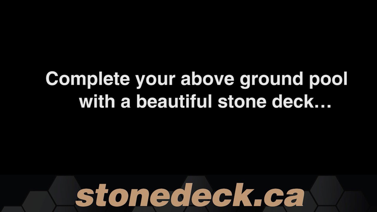 Stone Deck around above ground pool