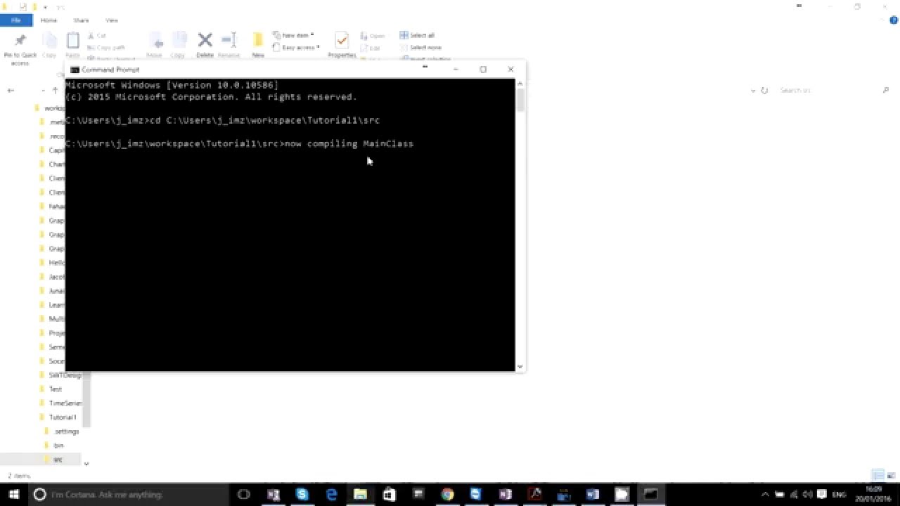Edit, Compile and Run Java Code using command Line