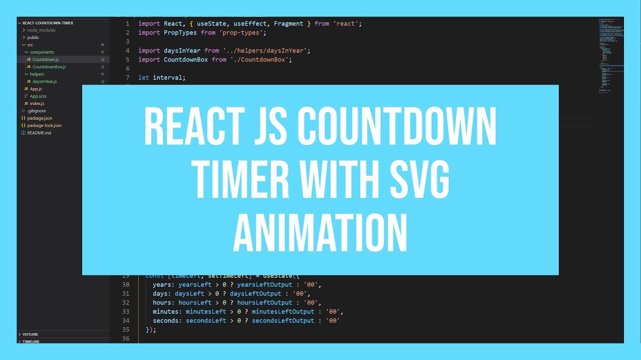 React JS Countdown Timer with SVG Animation