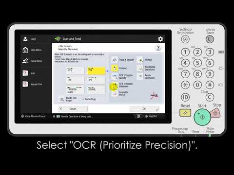 Scan a Text Searchable PDF on your ImageRUNNER Advance Photocopier