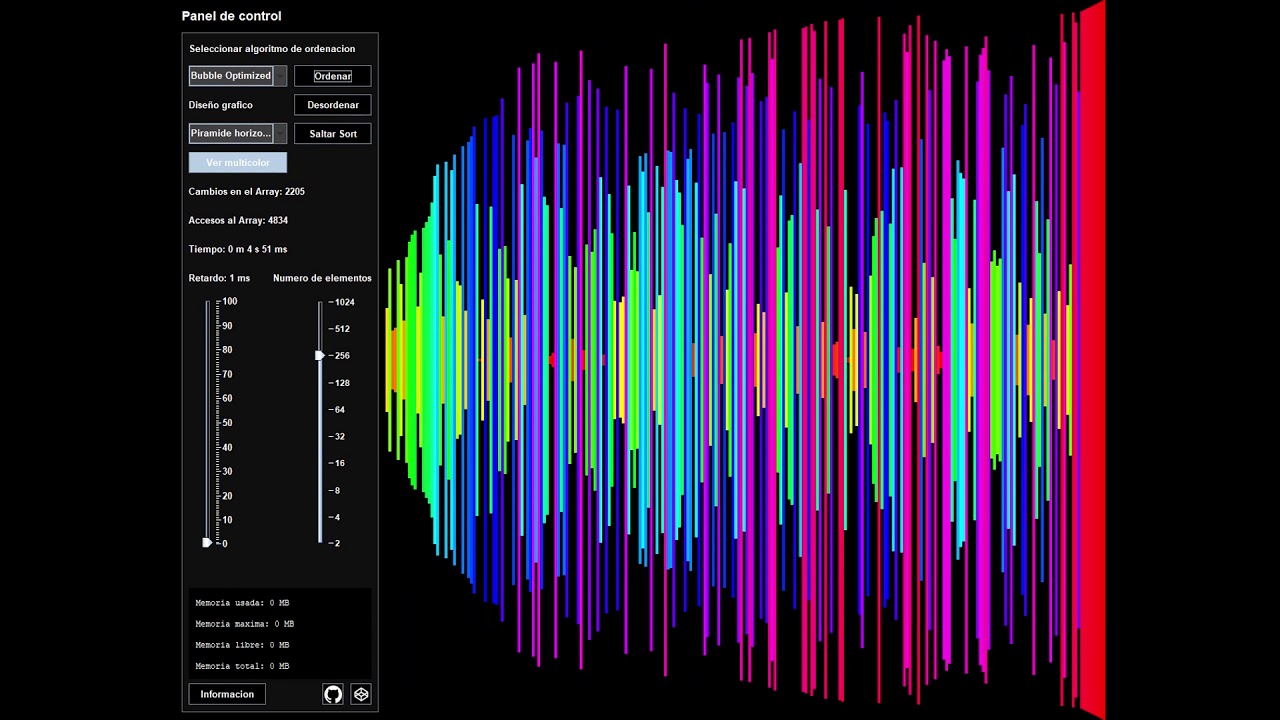 Java - Array sort visualizer - Optimized bubble sort
