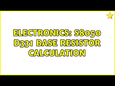 Electronics: S8050 D331 base resistor calculation