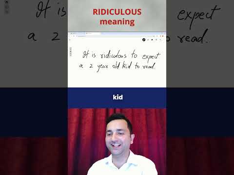 Meaning of "Ridiculous"