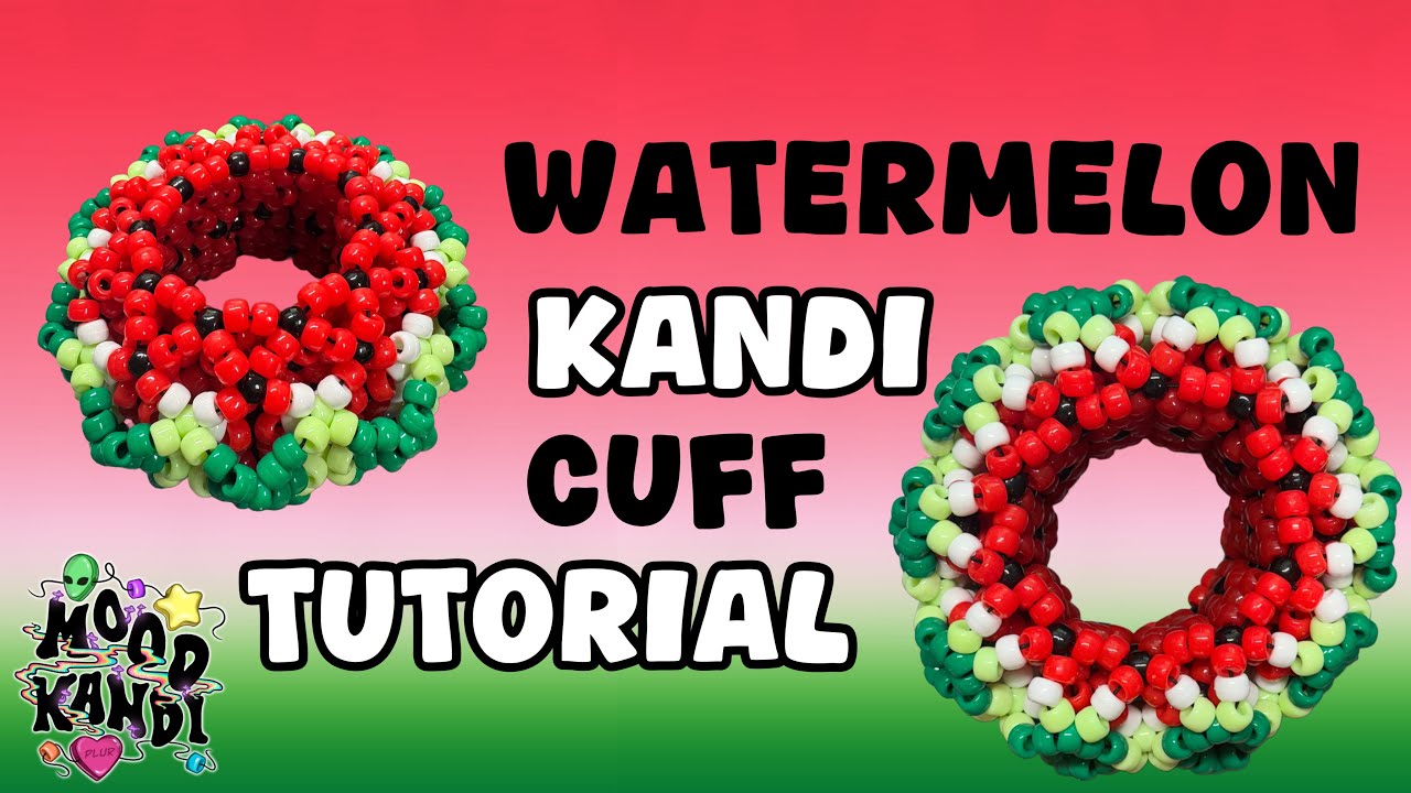 Watermelon Kandi Cuff Tutorial | Intermediate Kandi Tutorial