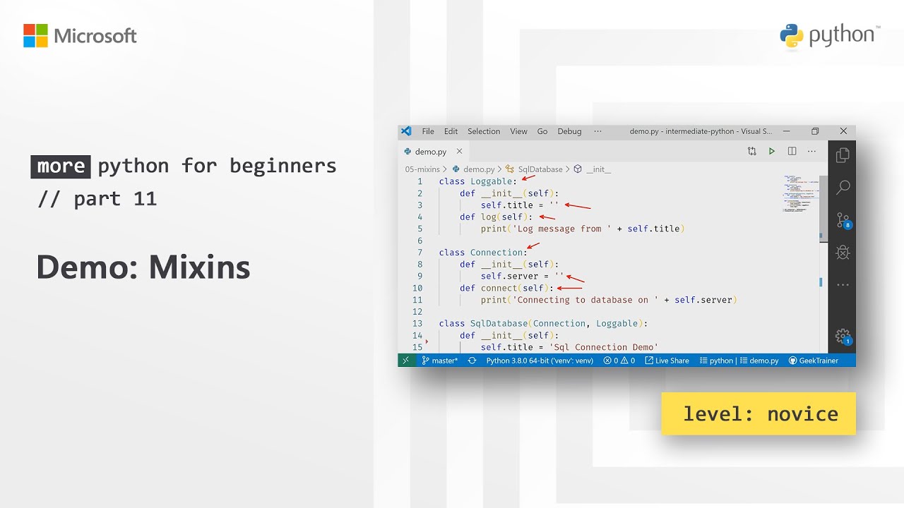 Demo: Mixins | More Python for Beginners [11 of 20]