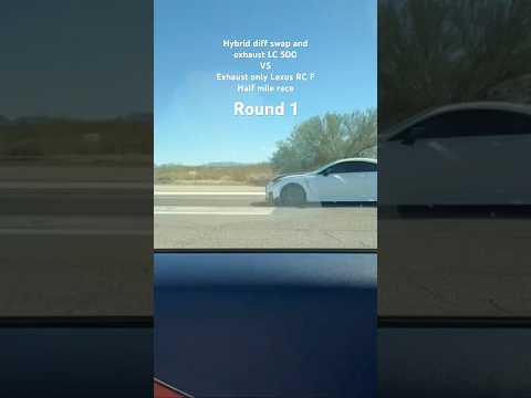 Lc 500 vs RC F half mile racing. Lucky win for the LC! #cars #lexus #lexusrcf #lexusisf #lexuslc