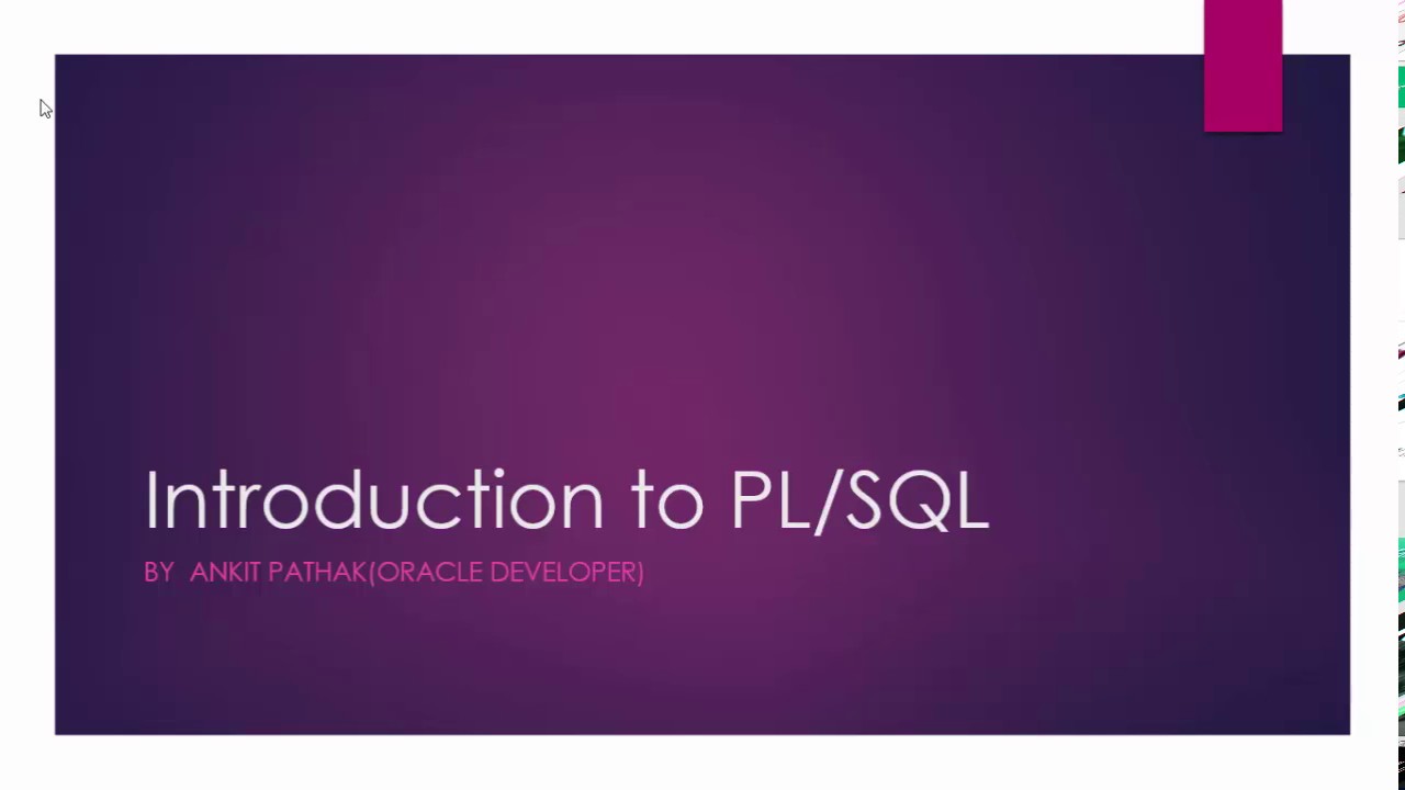 PL SQL Beginner Tutorials | Introduction and Getting Started