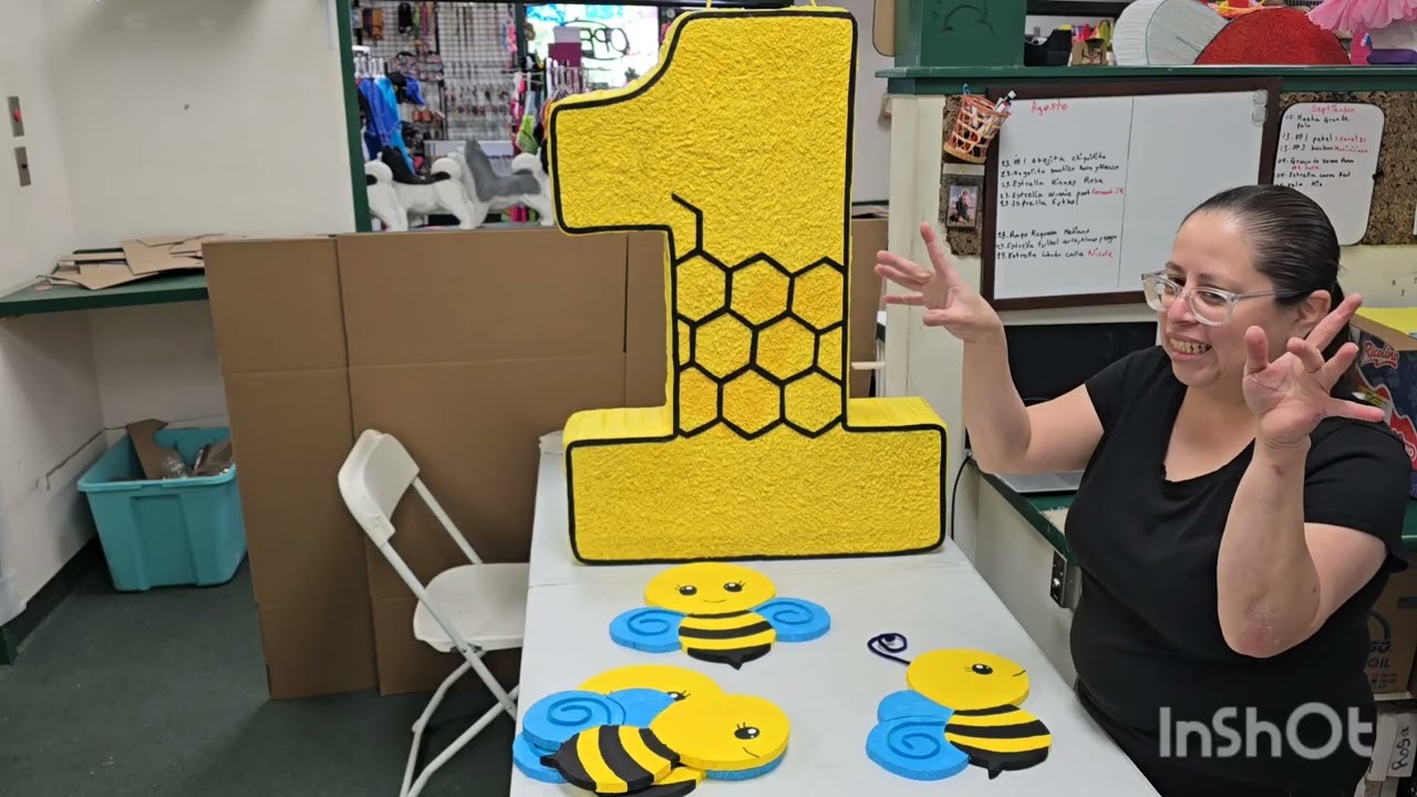 This bee piñata is worth $100 dollars.