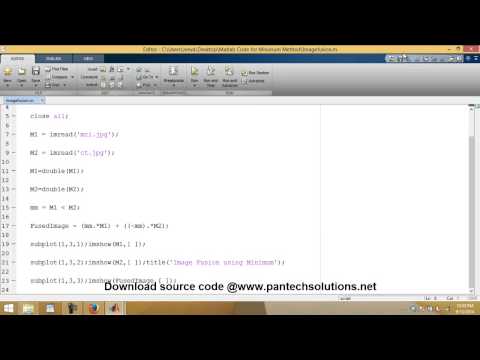 Matlab Code for Image Fusion using Minimum Method