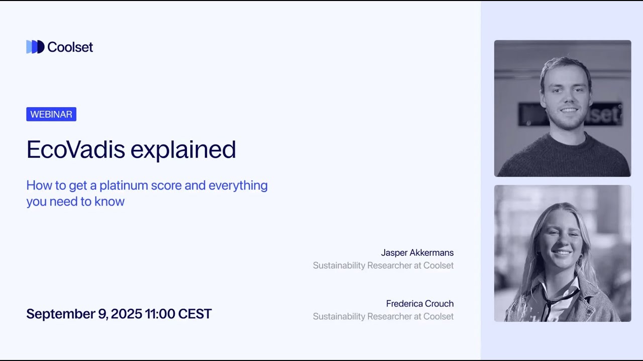 EcoVadis explained: How to get a platinum score and everything you need to know - Webinar [45 min]