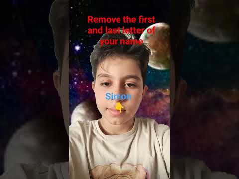 remove the first and last letter of#your name#simon