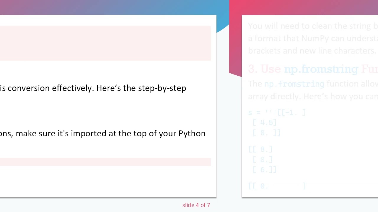 How to Convert a String to a NumPy Array in Python Effortlessly